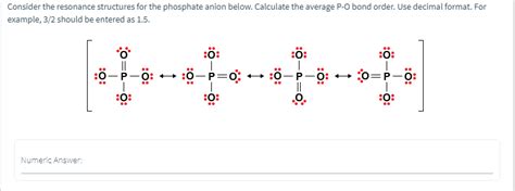 Solved Consider The Resonance Structures For The Phosphate