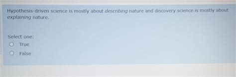 Solved Hypothesis Driven Science Is Mostly About Describing