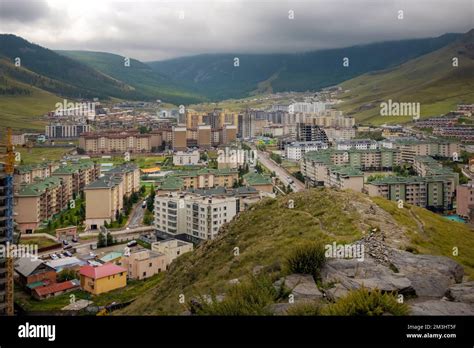 Overview Of The Capital Of Mongolia On The Cloudy Day Ulaanbaatar City