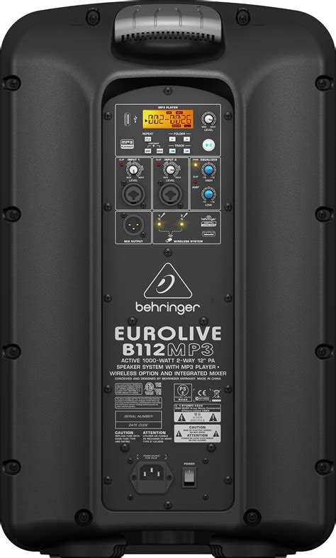 Behringer Eurolive B112MP3 (Zwart) - Kenmerken - Tweakers