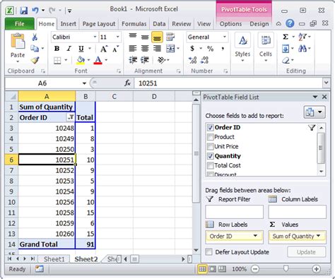 Ms Excel 2010 How To Show Bottom 10 Results In A Pivot Table