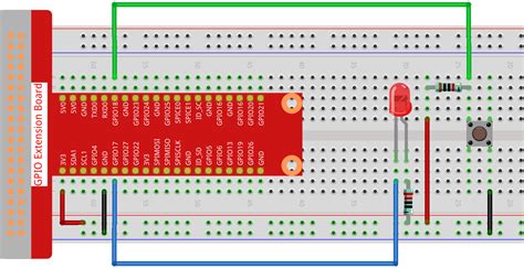 Lesson 2 Controlling An Led By A Button — Sunfounder Super Kit V2 For Pi Documentation