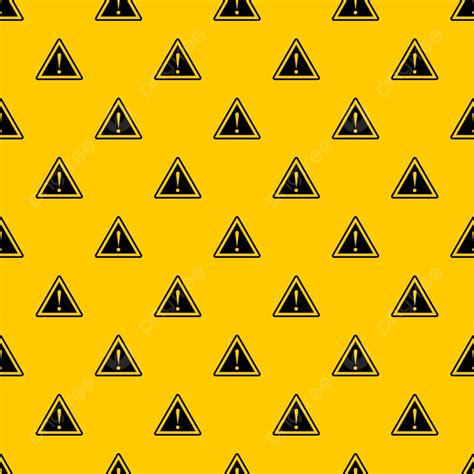 느낌표 패턴이 있는 위험 경고 주의 표시 원활한 벡터 모든 디자인에 대해 기하학적 노란색 반복 삼각형 흥분 무늬 배경 일러스트 및 사진 무료 다운로드 Pngtree