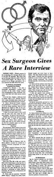 sex surgeon gives a rare interview digital transgender archive