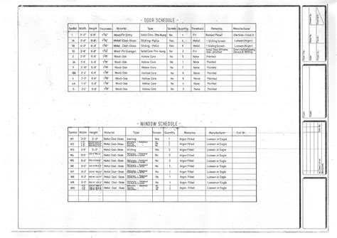 Door And Window Schedules Building A New Home Building Plans Victoria
