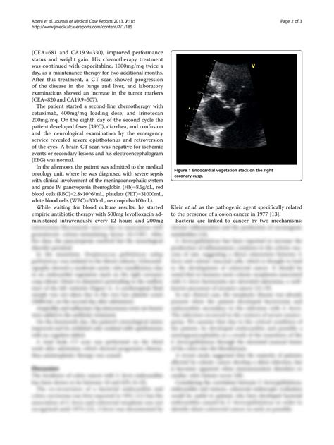 Solution Correlation Among Streptococcus Bovis Endocarditis And Septicemia In A Patient With