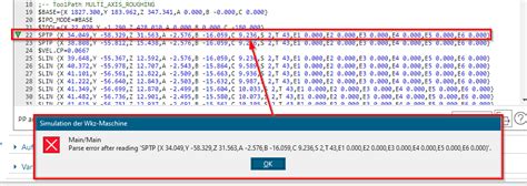error left side of an assignment is not defined in machine code based simulation