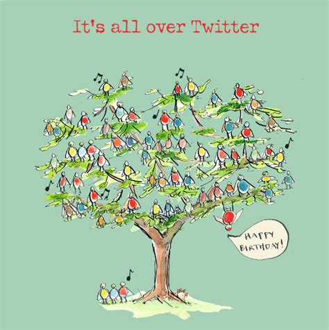 ‘all Over Twitter Greetings Card Home Sweet Home
