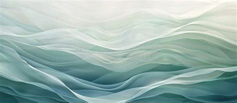 Abstract Wave Texture With Light Blue And Green Tones Creating A Serene And Ethereal Illusion