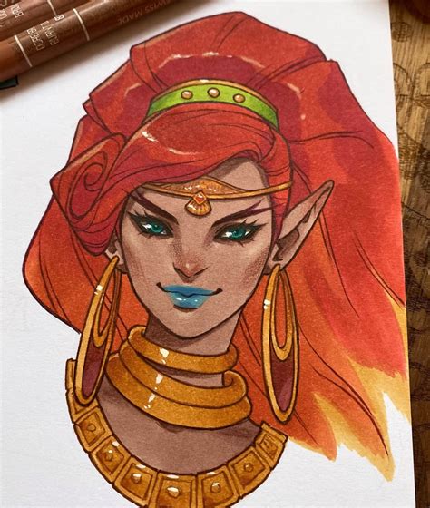 Urbosa The Legend Of Zelda And 1 More Drawn By Kasia Nie Danbooru