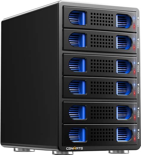 cenmate 6 bay hard drive enclosure with cooling fan for 2 5