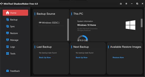 MiniTool ShadowMaker Free 4 0 Backup Windows Gratis