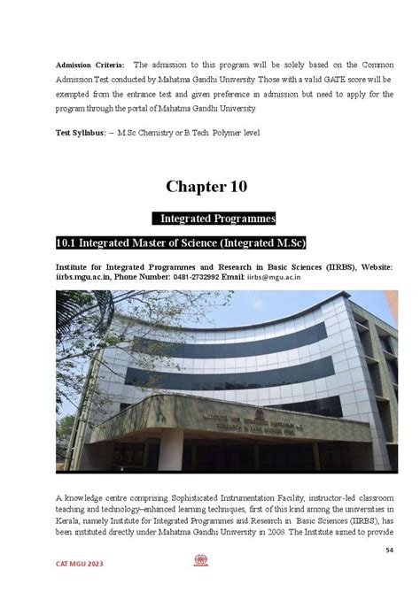 MGU CAT 2025 Syllabus PDF AglaSem Admission