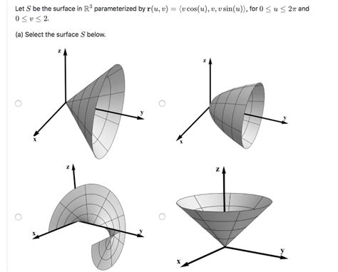 solved let s be the surface in r3 parameterized by r u v