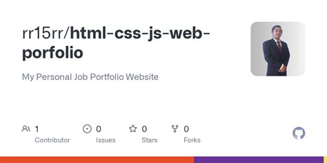 Github Rr15rrhtml Css Js Web Porfolio My Personal Job Portfolio Website