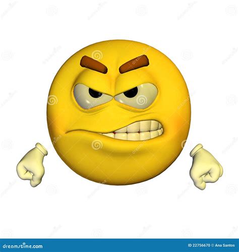 Emoticon enojado stock de ilustración Ilustración de imagen 22756670