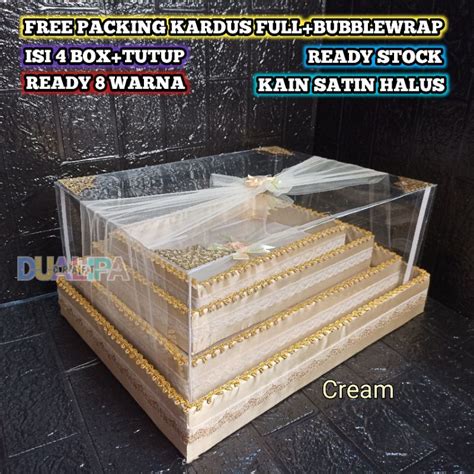 Jual Kotak Hantaran Pernikahan Set Lengkap Isi 4 Box Seserahan Parcel