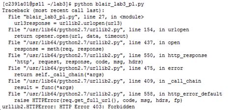 Python Why Would Urlliburlopen Give A 403 Connecting To A