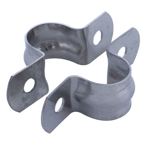 2X 20pcs Stainless Steel 2 Hole Rigid Pipe Straps Clip Clamp For 12mm