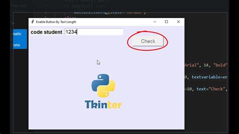 Python Tkinter Tutorial Enable Button By Text Length Youtube