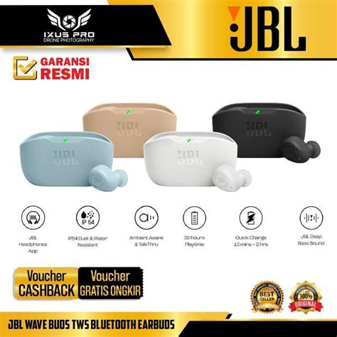 Promo Jbl Wave Buds Tws True Wireless Bluetooth Earbuds Earphone Diskon