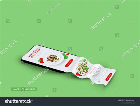 3d Render Realistic Smartphone Blank Scrolling Stock Illustration