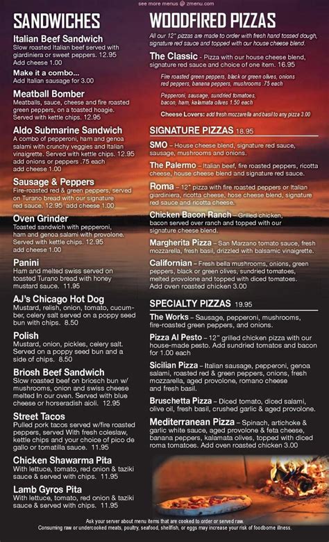 Menu At Ajs Bar And Grille Bergland