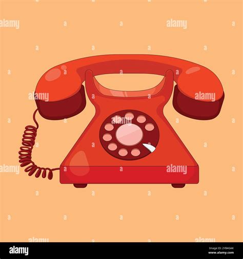 Vintage Telephone Vector Icon Old Classic Telephone Illustration Stock