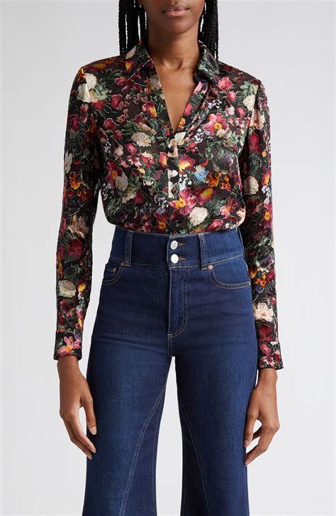 Alice Olivia Eloise Floral Print Shirt After Midnight Editorialist