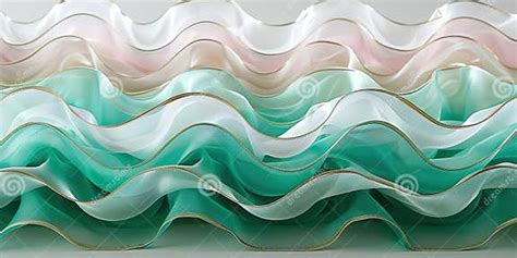 Elegant Wavy Patterns In Shades Of Green And White Creating A Calming And Soothing Visual Effect