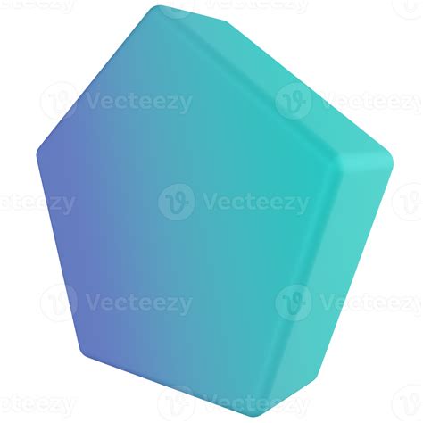 Prism Pentagonal 3D Render Icon 14919533 PNG