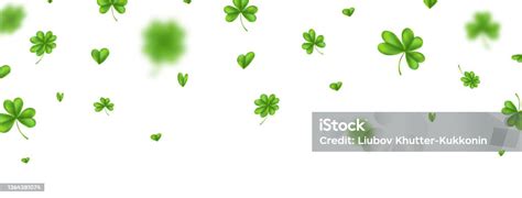 클로버 리프 배너 세인트 패트릭 의 날 배경 샴록 그린 잎 해피 아일랜드 어 세인트 카드 축제 아일랜드 꽃 행운의 행운의 상징 축하 행진 프레임 벡터 일러스트레이션 3가지