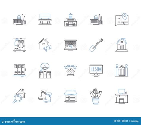 Architecture Design Outline Icons Collection Design Architecture Structure Building
