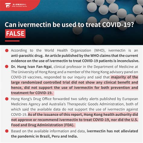 False Can Ivermectin Be Used To Treat Covid 19 Hkbu Fact Check