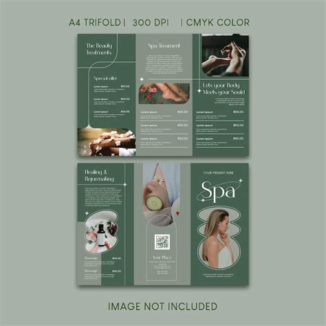 Beauty Spa Trifold Brochure Premium Vector