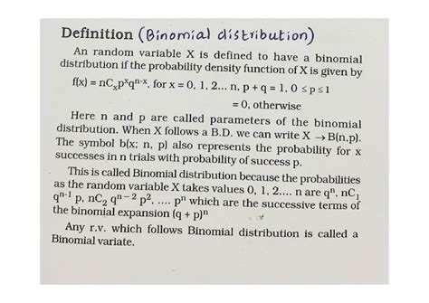 Probability Distributions 1 Bsc Maths Studocu