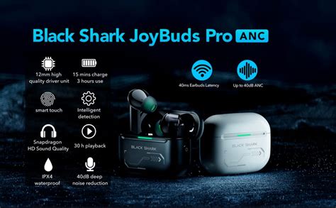 Black Shark JoyBuds Pro ANC 40dB Cancelación Activa del Ruido ...