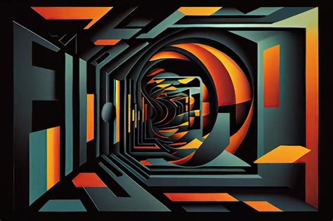 Premium Ai Image Abstract Geometric Poster Design Background