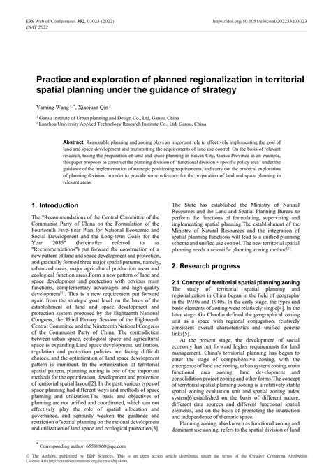 Pdf Practice And Exploration Of Planned Regionalization In