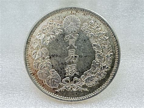 Yahooオークション S02 明治銀貨 古銭 明治9年 貿易銀 総重量約267
