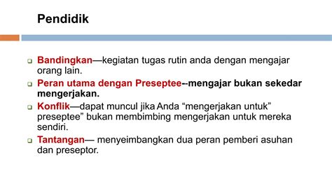 Model Bimbingan Preceptorship Preseptorship Pptx