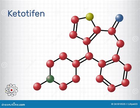 Ketotifen Histamine H1 Receptor Blocker Molecule It Is Used To Treat