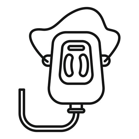 Plastic Anesthesia Mask Icon Outline Style 14503974 Vector Art At Vecteezy