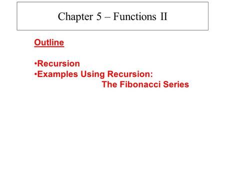 Extra Practice for Recursion - ppt download