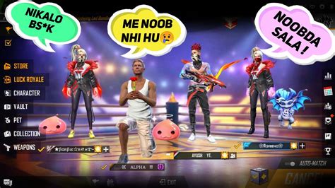 Pro Girl Call Me Noob😡आजा 1 Vs 2 में🔥 Garena Free Fire Youtube