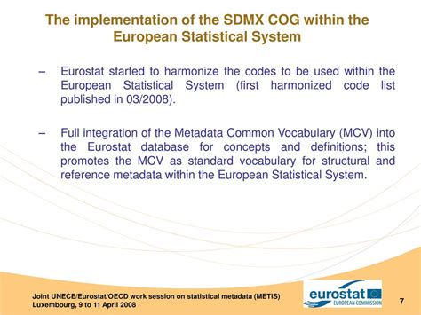 Structural And Reference Metadata In The European Statistical System