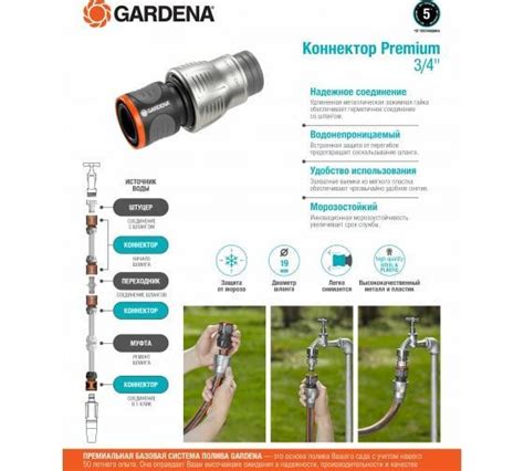 Коннектор GARDENA премиум 3/4" 18256-20 Premium new - купить с ...