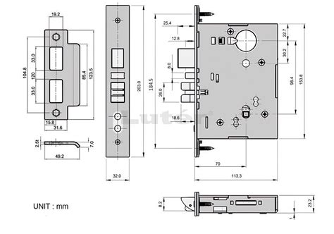 M8a0 Series Em Electronic Mortise Lock Case