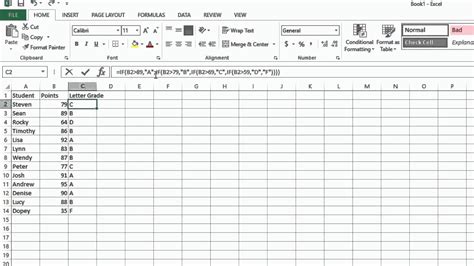 How To Create A Nested If Then Statement Using Excel 2013 Youtube