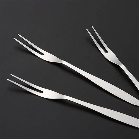 Portable Stainless Steel Fruit Fork Cake Fork Tableware Small Forks